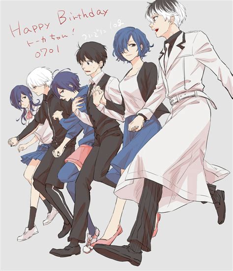 Kaneki Ken Kirishima Touka And Sasaki Haise Tokyo Ghoul And 1 More Drawn By Kajiegotogu