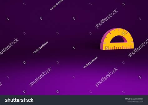 Orange Protractor Grid Measuring Degrees Icon Stock Illustration Shutterstock