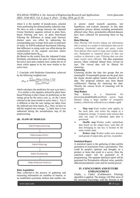The Prediction Approach For Periodontitis Using Collaborative Filtering Method In Big Data Pdf