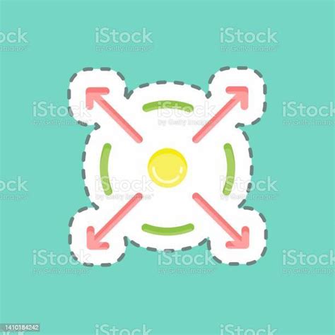 스티커 라인 컷 확장 브랜딩 기호에 적합합니다 편집 가능한 간단한 디자인 디자인 템플릿 벡터 간단한 그림 규모에 대한 스톡 벡터