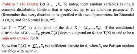 solved problem 5 10 points let x1 xn be independent