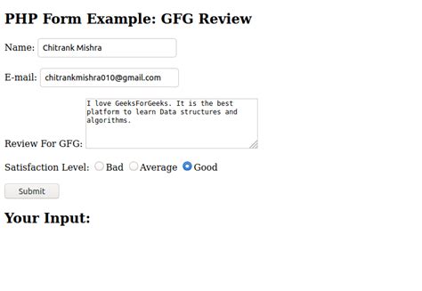 如何创建一个提交给 Self 的 Php 表单？ 码农参考