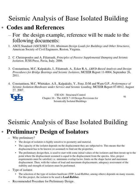 Chapter 10 The Asce 7 10 Design Provisions For Seismically Isolated Buildings Fall 2013 4 Pdf