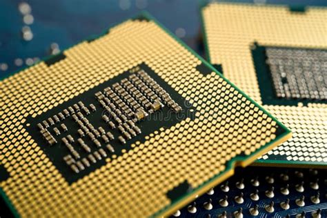 Cpu Central Processor Unit Chip Chip On Circuit Board In Pc And Laptop