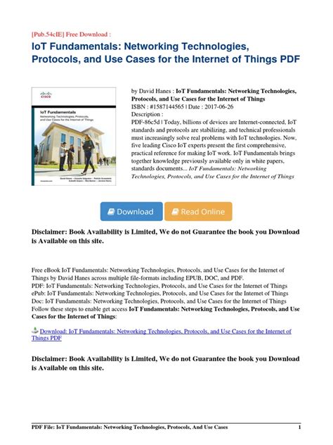 Iot Fundamentals Networking Technologies Protocols Pdf B75e6fffe Pdf Pdf Internet Of Things