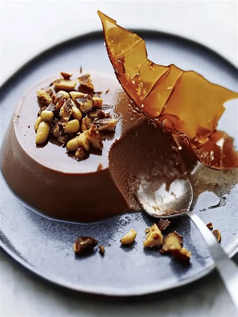 Irresistible Chocolate Panna Cotta With Spiced Pepita Brittle