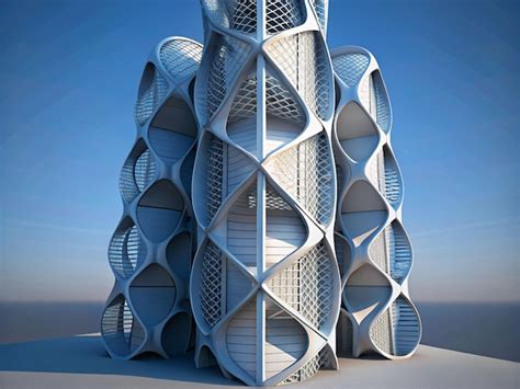 White Abstract 3d Structure With Smooth Lines And Shapes Futuristic Architecture Concept