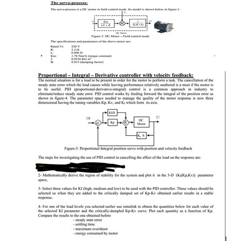 The Servo Process The Servo Process Is A DC Motor In Chegg Com