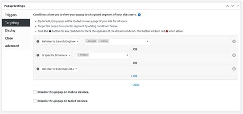 Advanced Targeting Conditions For Popup Maker