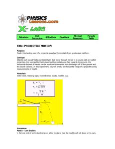 Projectile Motion Lab Predict Impact Point