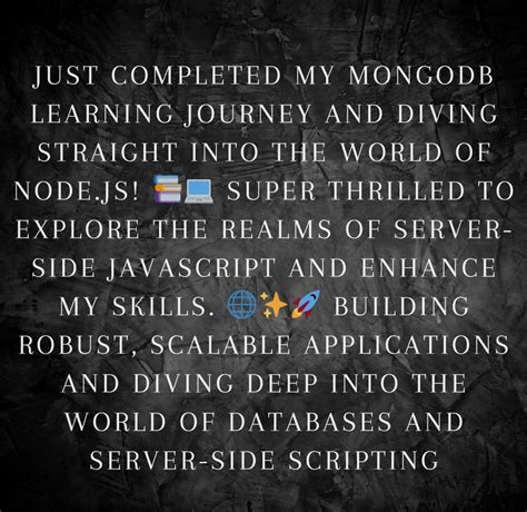 Mongodb Nodejs Learningjourney Webdevelopment Techenthusiast Avishya Viswanath