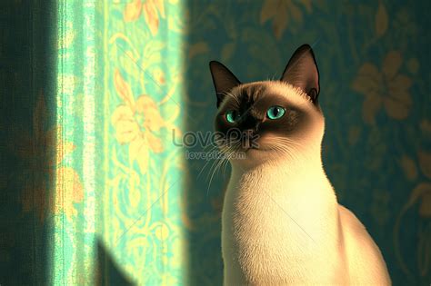 샴 고양이 그림 일러스트 무료 다운로드 Lovepik