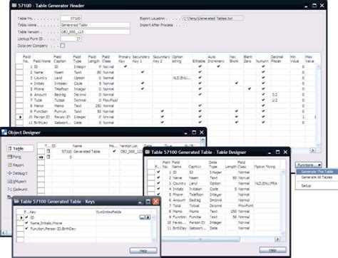 Dynamics Nav Table Generator V10