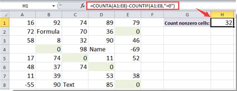 How To Count Number Of Cells With Nonzero Values In Excel Dinaz
