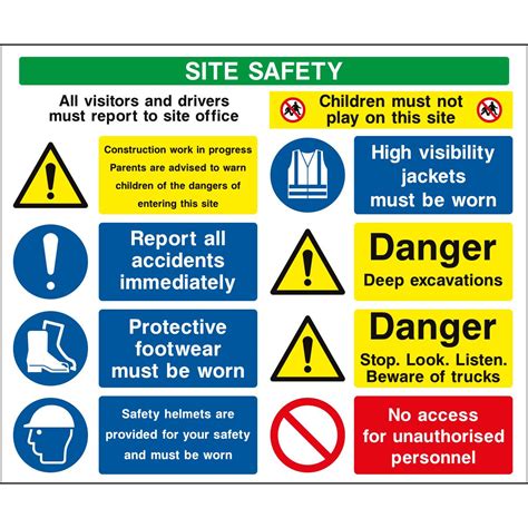 Site Safety Sign D Commercial And Safety Signs High Quality Printed Signs