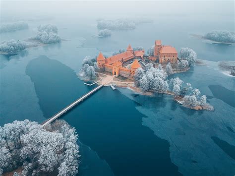Lithuania Island Castle Trakai 1080p Hd Wallpaper