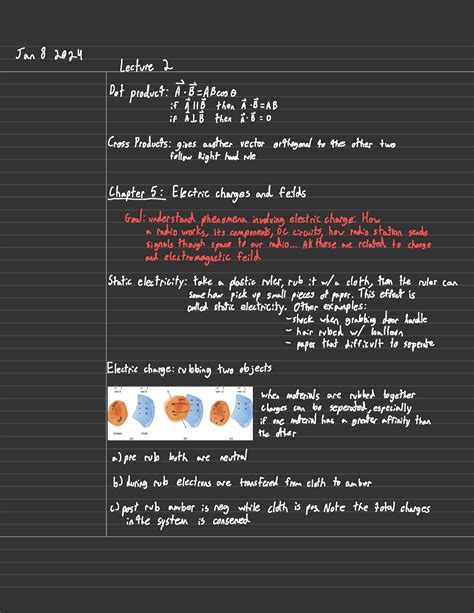 Phys 142 Second Lecture Notes Jan 8 Lecture I Pot Product A B