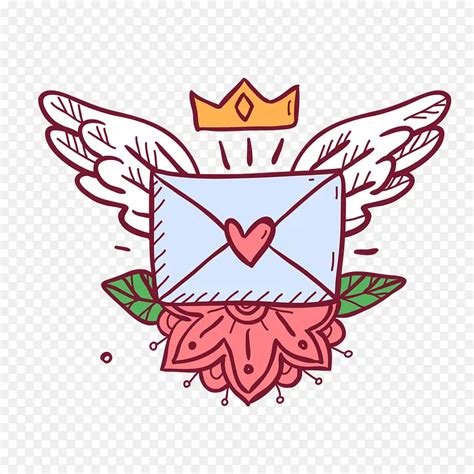 白色翅膀的蓝色爱情信件png图片素材下载 图片编号qbxadrmq 免抠素材网