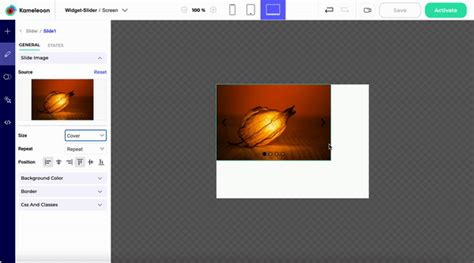 Kameleoon — User Manual Add A Slider To Your Widget Kameleoon — User Manual
