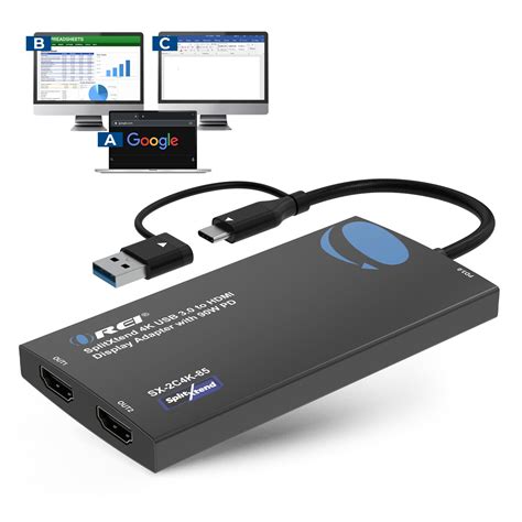 orei splitextend 4k hdmi splitter extended display for dual