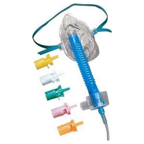 Oxygen Mask With Trach Tee Adapter 7 Ft Tubing Part No 001247 50 Case