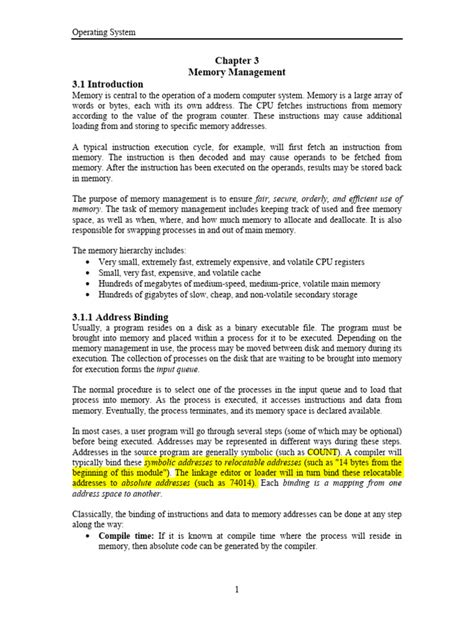 Os Chapt 3 2015 Pdf Computer Data Storage Process Computing