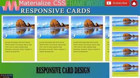 Responsive Cards Responsive Card Design For Materialize Css