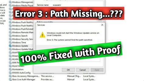 Error 3 The System Cannot Find The Path Specified Computer Master Youtube