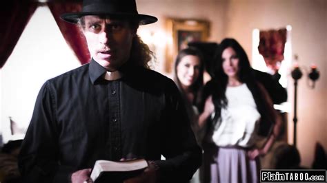 Lesbian Couple Convert Priest By Facesit And Sucking Him Off