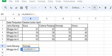 rumus fungsi xlookup tutorial