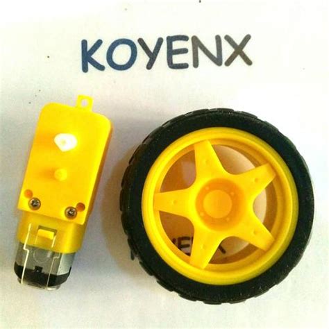 Jual Gear Box Motor Dc Dinamo 5v Dan Roda Smart Car Robot Kab Pati Koyenx Tokopedia