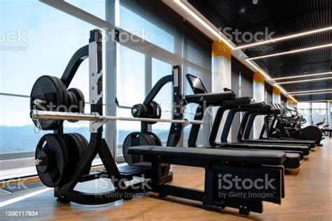 새로운 피트니스 장비가 있는 현대적인 체육관 인테리어 체육관에 대한 스톡 사진 및 기타 이미지 체육관 가정의 방 건강한