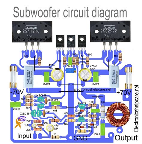 Subwoofer Amplifier Schematic Dx 2 1 Large Power Audio Amplifier Board