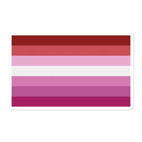 Lipstick Lesbian Pride Flag Vinyl Sticker Lipstick Lesbian Etsy Uk