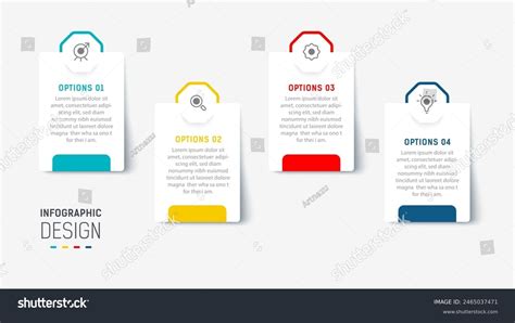 Four Step Infographic Element Design Vector Stock Vector Royalty Free 2465037471 Shutterstock