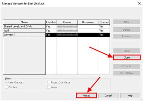 No Automatic Regeneration After Closing The Workset To Which Elements Inside The Linked RVT