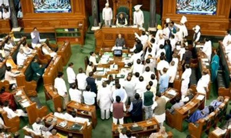 Ls Adjourned Amidst Opposition Protest On Manipur Violence Till Tomorrow