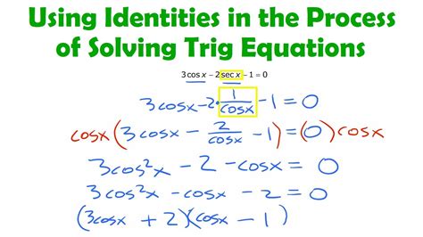 Solving Trig Equations Algebraically Using Identities • [6 4] Pre Calculus 12 Youtube