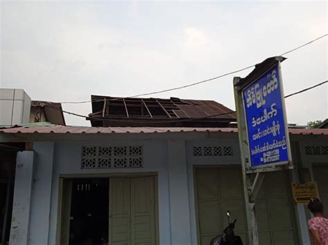 ရေတာရှည်မြို့နယ်တွင် လေပြင်းတိုက်ခတ်မှုကြောင့် နေအိမ်နှင့် စာသင်ကျောင်းများ ထိခိုက်ပျက်စီး