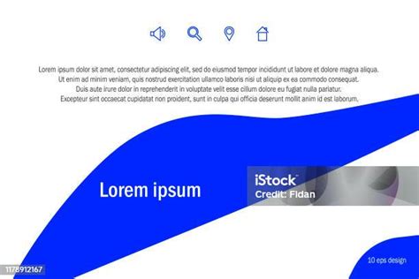 흰색에 파란색 추상 적 요소와 최소한의 디자인 웹 브로셔 커버 디자인 광고 배너 등을 위한 벡터 배경 템플릿 10 Eps 가리기에 대한 스톡 벡터 아트 및 기타 이미지