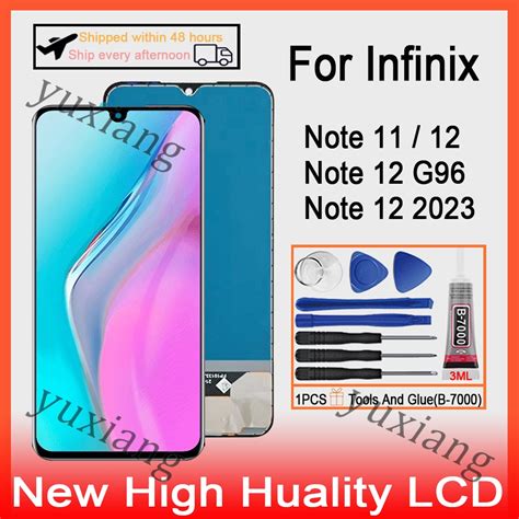 Original Amoled Infinix Note 11 12 G96 X670 Note 12 2023 X676c Lcd Display Touch Screen