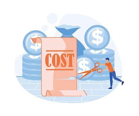 Premium Vector Businessman Cutting Cost Cost Reduction Cost Cutting And Efficiency Flat Vector