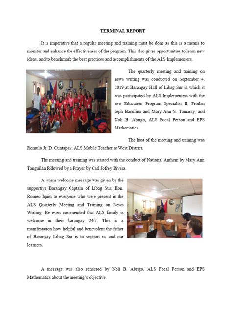 Als Terminal Report Pdf Learning Cognition