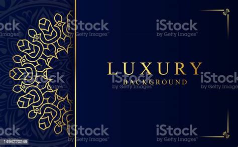 아랍 스타일의 황금 아라베스크 패턴이 있는 고급 장식용 만다라 배경 0명에 대한 스톡 벡터 아트 및 기타 이미지 0명 금색 꽃 식물 Istock