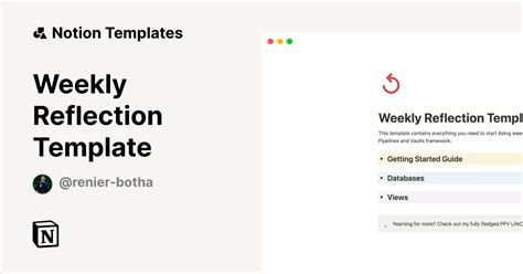 Weekly Reflection Template Template Notion Marketplace