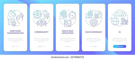 Project Management Styles Blue Gradient Onboarding Stock Vector Royalty Free 2254266363