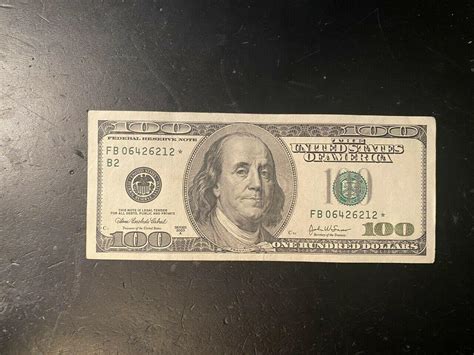 2003 100 One Hundred Dollar Bill Star Note Low Serial Number