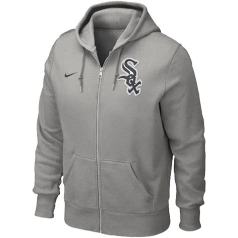 Mens Chicago White Sox Nike Gray Classic Full Zip Hoodie