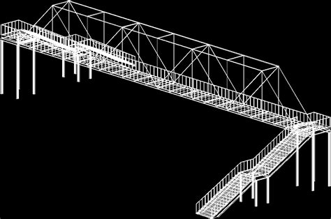 Pedestrian Bridge Metalico Dwg Block For Autocad Designs Cad My Xxx Hot Girl