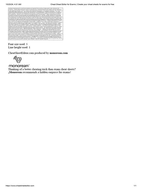 Cheat Sheet Editor For Exams Create Your Cheat Sheets For Exams For